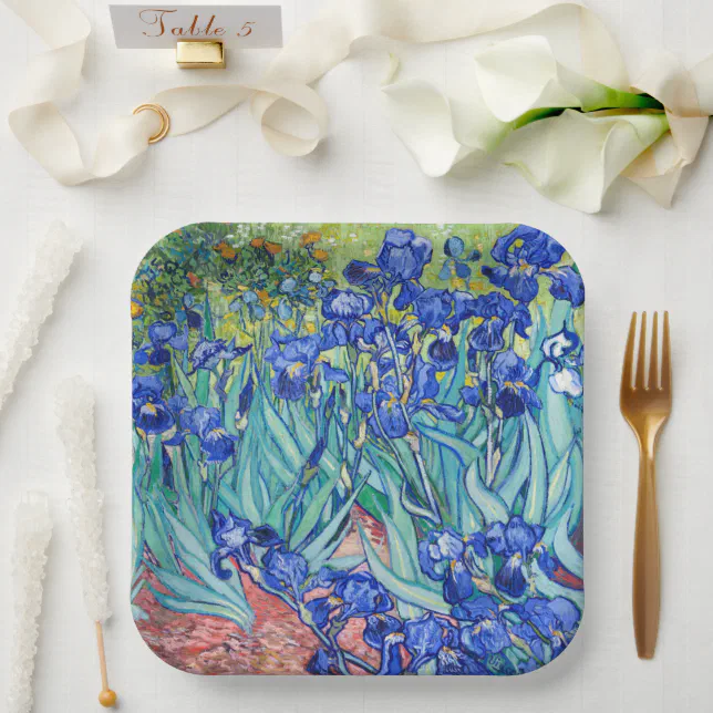 Irises Vincent van Gogh Paper Plates | Zazzle