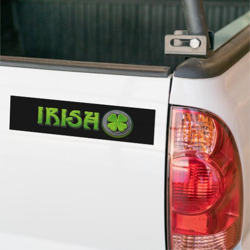 Irish 4-leaf clover bumper sticker | Zazzle