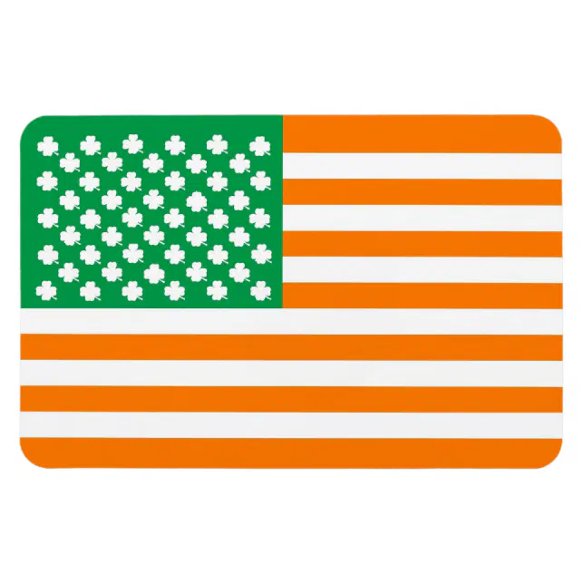 Irish american flag magnet | Zazzle