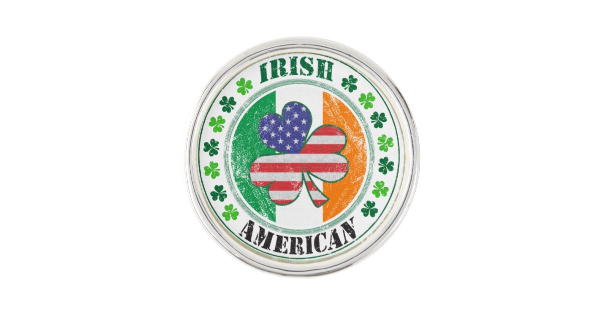 Irish American Lapel Pin | Zazzle