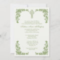 Irish Baptism Mary Jesus Shamrocks Invitation | Zazzle