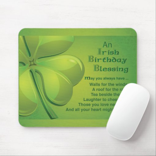 Irish Birthday Blessing, Celtic Mouse Pad | Zazzle