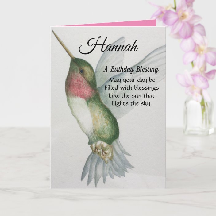 Irish Blessing Birthday Pretty Hummingbird Wings Card | Zazzle