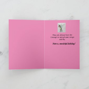 Irish Blessing Birthday Pretty Hummingbird Wings Card | Zazzle
