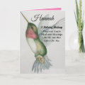 Irish Blessing Birthday Pretty Hummingbird Wings Card | Zazzle