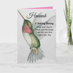 Irish Blessing Birthday Pretty Hummingbird Wings Card | Zazzle