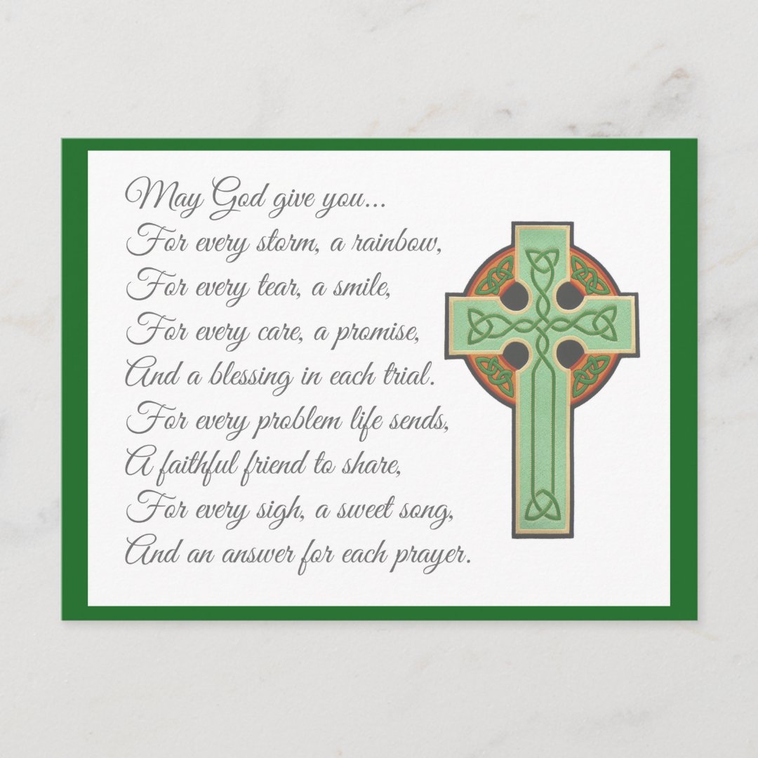 Irish Blessing II Postcard | Zazzle