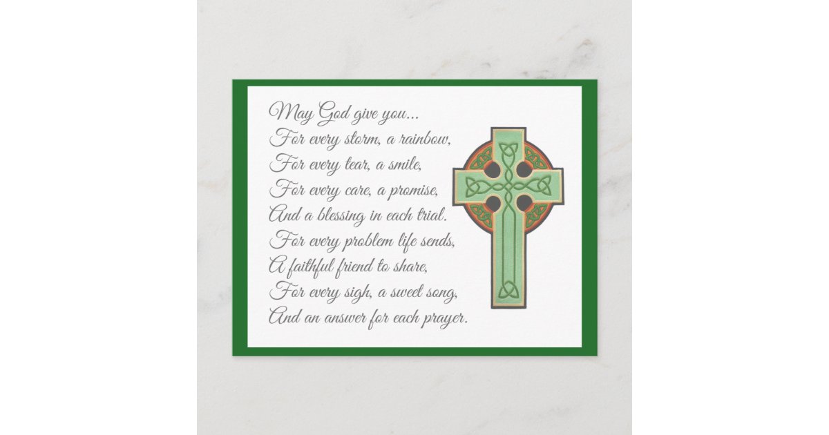 Irish Blessing II Postcard | Zazzle