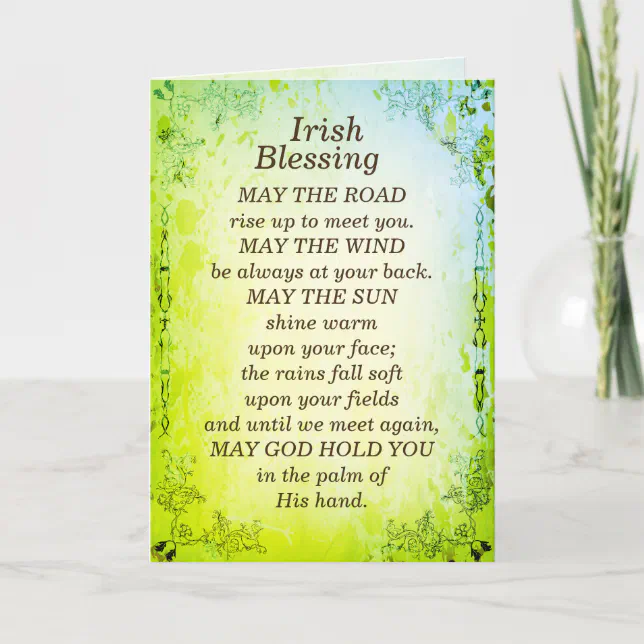 Irish Blessing, May the Road Rise Up to Meet You Card | Zazzle