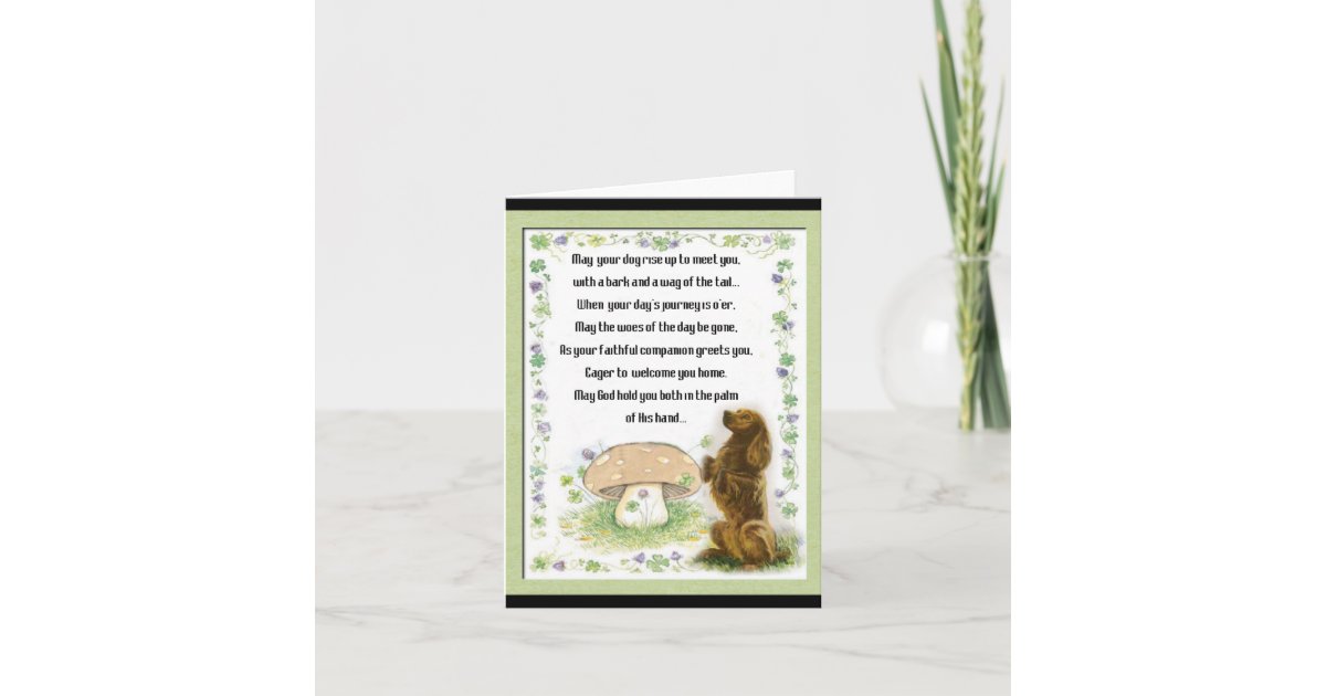 Irish Blessing Of The Dogs Card | Zazzle
