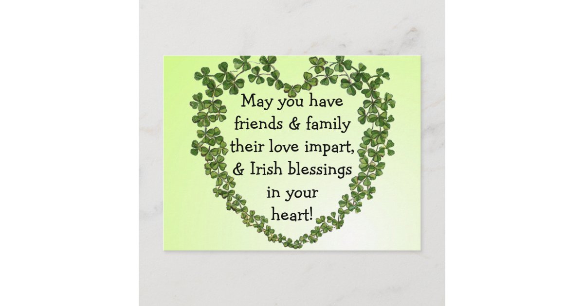 Irish blessing postcard | Zazzle