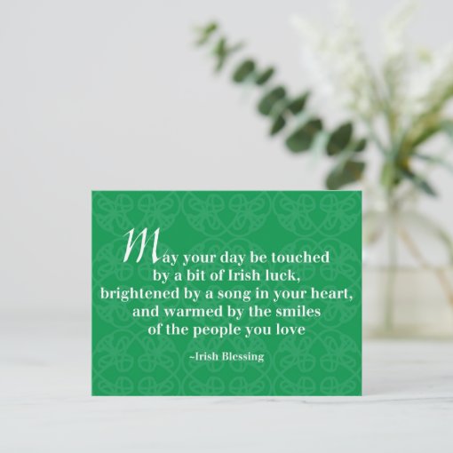 Irish Blessing Postcard | Zazzle