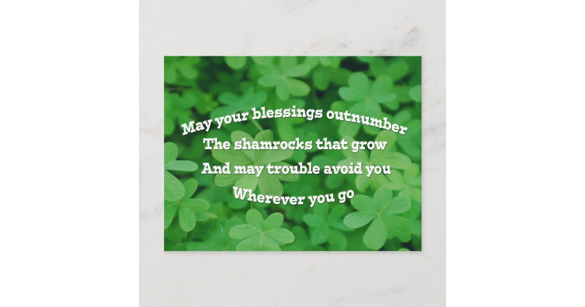 Irish Blessing Postcard | Zazzle