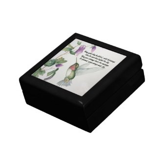Irish Blessing Quote Hummingbird Inspirational Gift Box | Zazzle