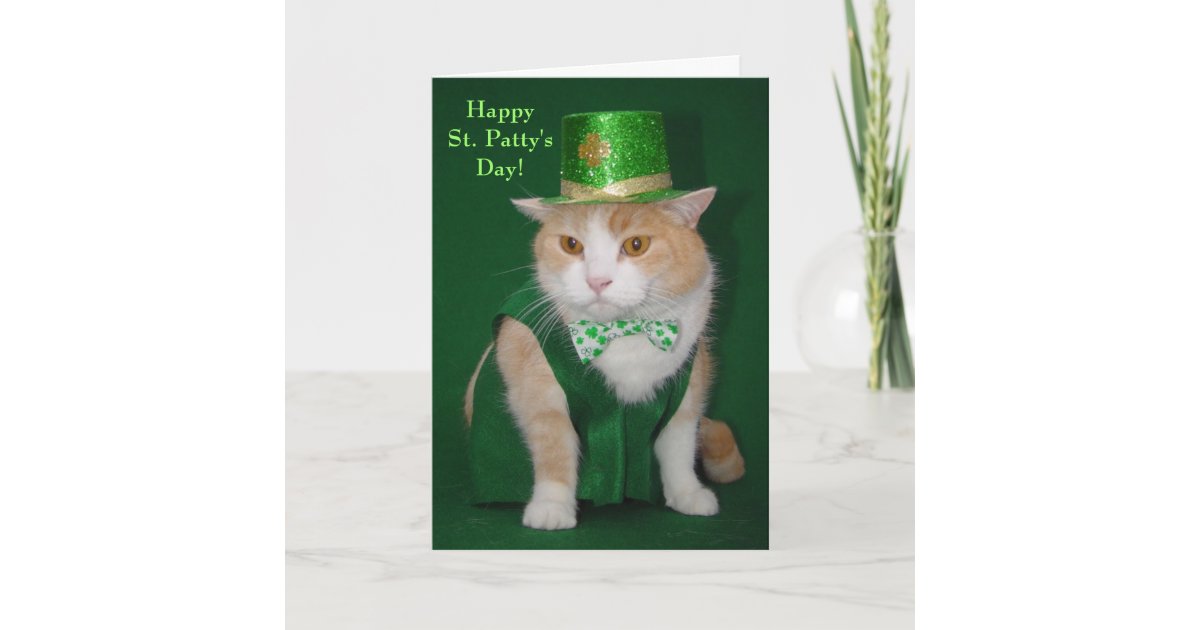 Irish Bubba Kitty Blessing Card | Zazzle
