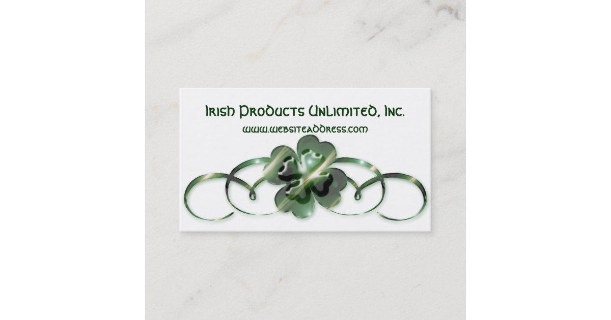 Irish Business Card :: Double Shamrock Design G1 | Zazzle