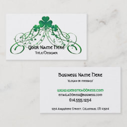 Irish Business Card :: Irish Clover & Vines D1 | Zazzle