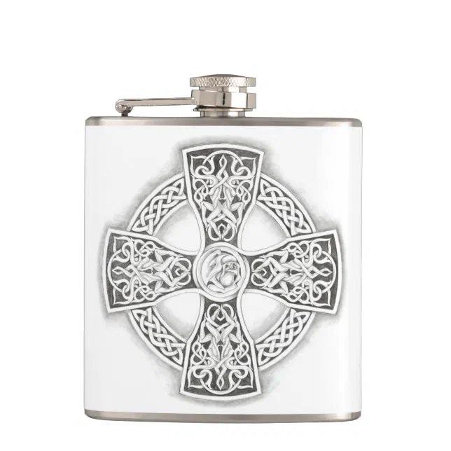 Irish Celtic Cross Flask | Zazzle