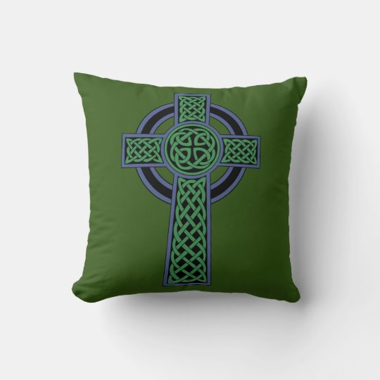 Irish Celtic Knot Cross Throw Pillow | Zazzle.com