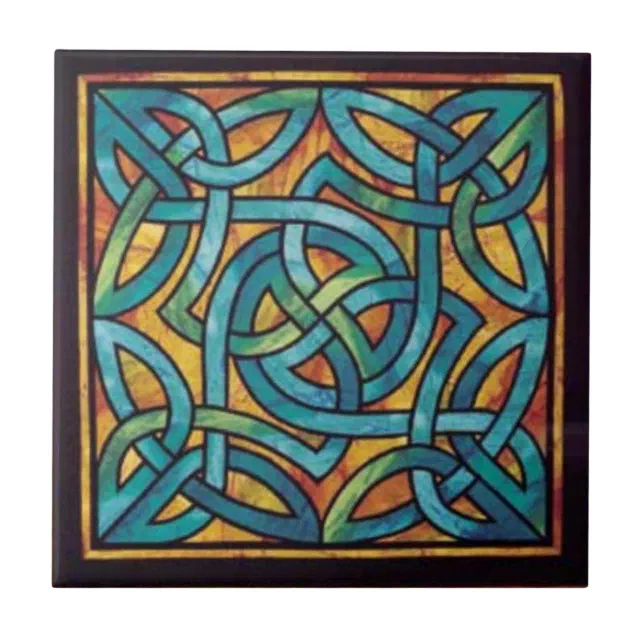 Irish Celtic Knot Design Ceramic Tile | Zazzle