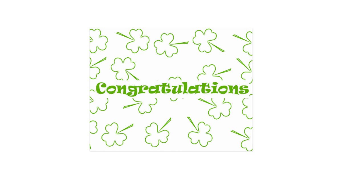 Irish Congratulations Postcard | Zazzle.com