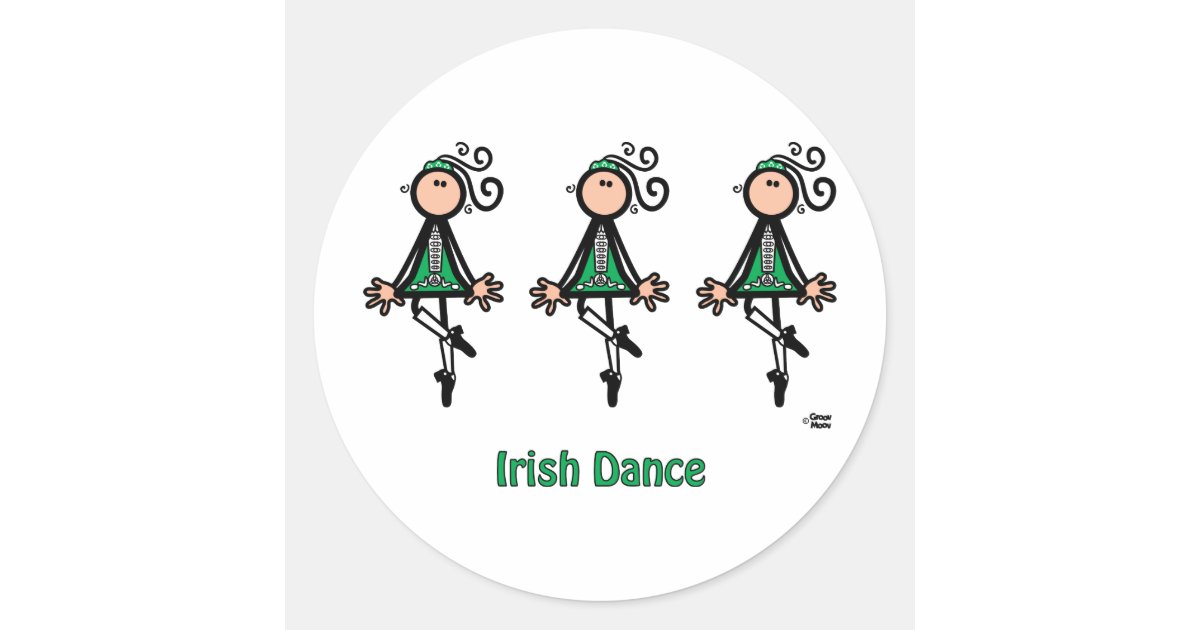Irish Dance Classic Round Sticker | Zazzle