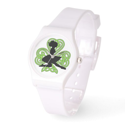 Irish Dancing Shamrock Celtic Knot Watch | Zazzle