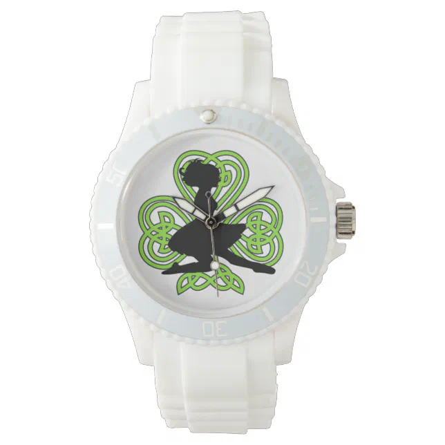 Irish Dancing Shamrock Celtic Knot Watch | Zazzle