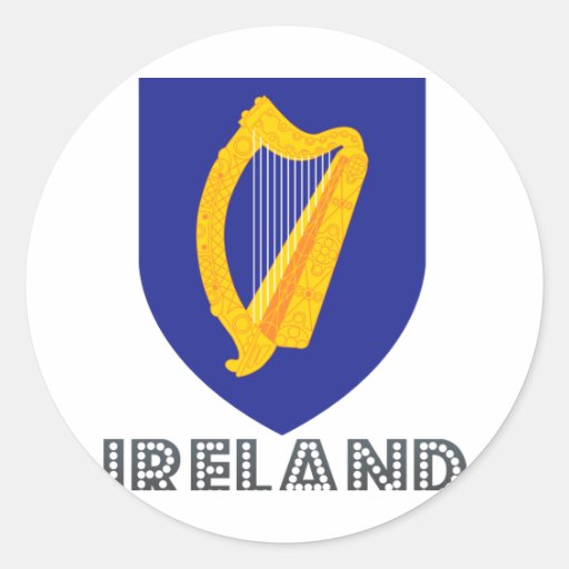 Irish Emblem Classic Round Sticker | Zazzle