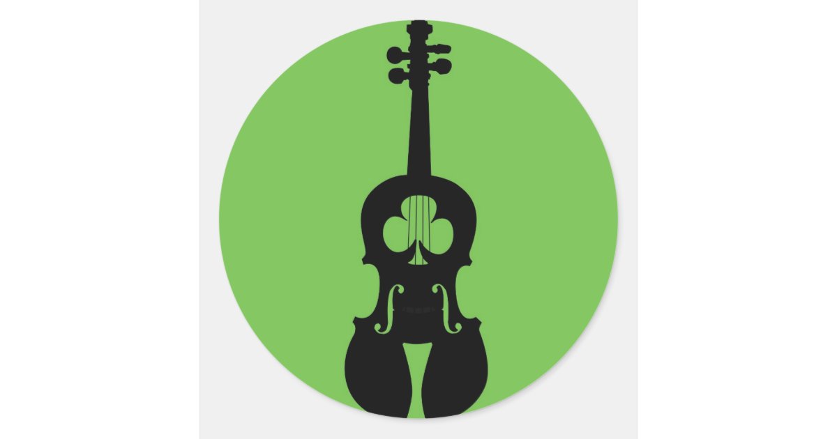 Irish Fiddle Sticker | Zazzle