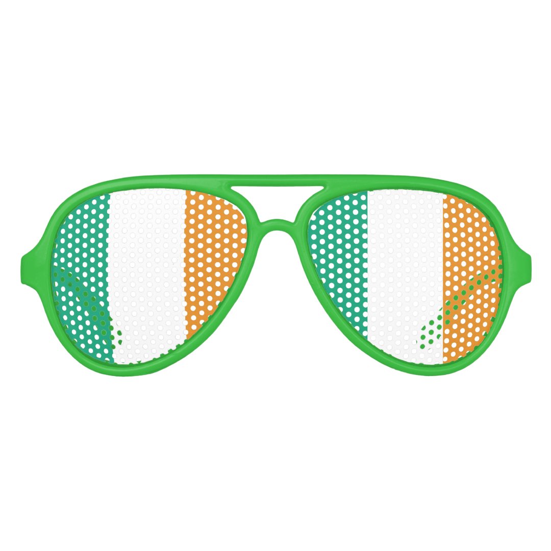 Irish Flag Aviator Sunglasses | Zazzle