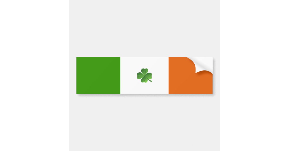 Irish flag bumper sticker | Zazzle
