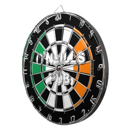 Irish flag dartboard design for pub or man cave | Zazzle