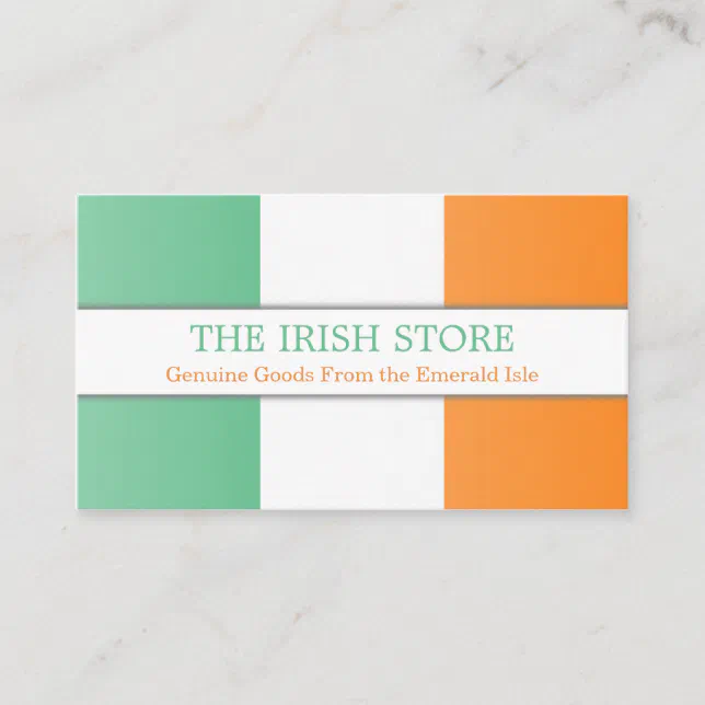 Irish Flag, Fully Customizable Business Card | Zazzle