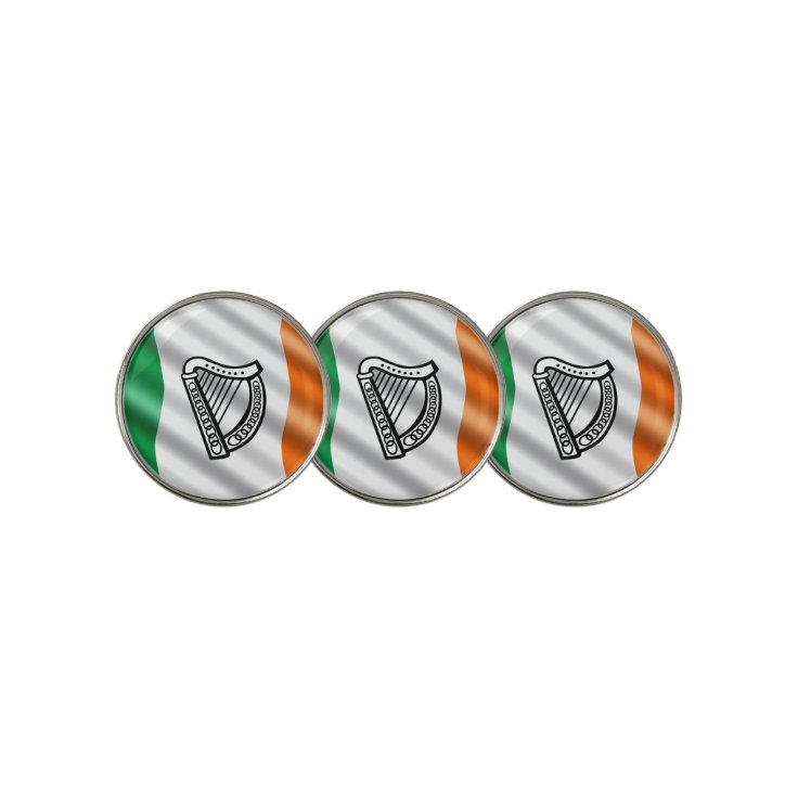 Irish flag golf ball marker | Zazzle