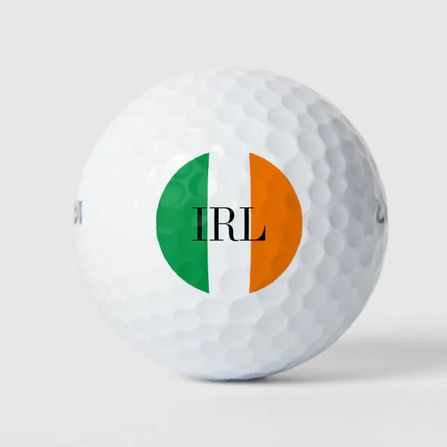 Irish flag golf ball set | IRL Ireland pride | Zazzle