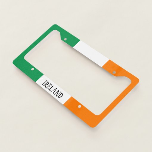 Irish flag of Ireland car license plate frame | Zazzle