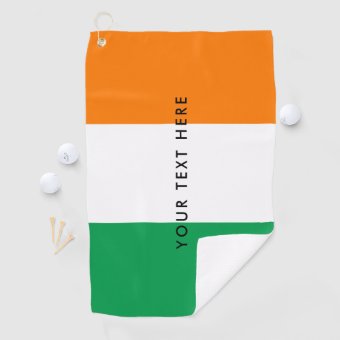 Irish flag of Ireland custom golfing gift Golf Towel | Zazzle