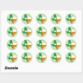 Irish Flag of Texas Classic Round Sticker | Zazzle