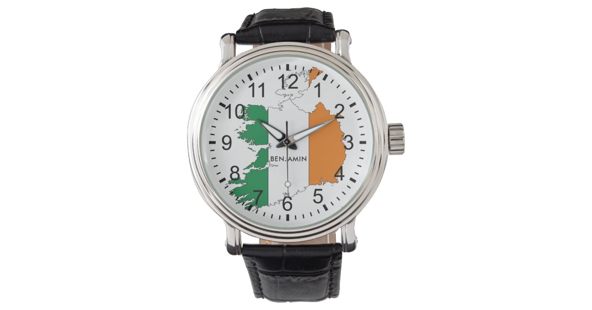 Irish Flag Personalized Watch | Zazzle