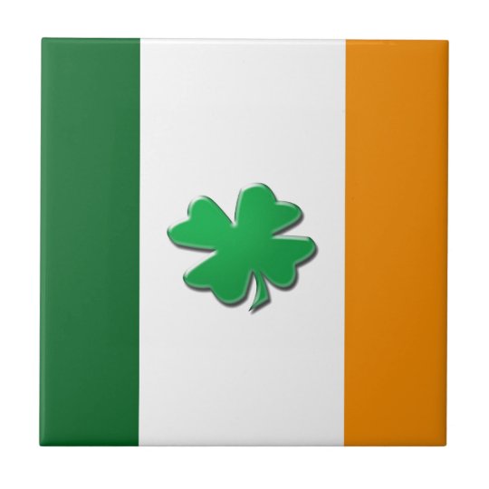 Irish flag shamrock tiles. ceramic tile | Zazzle.com