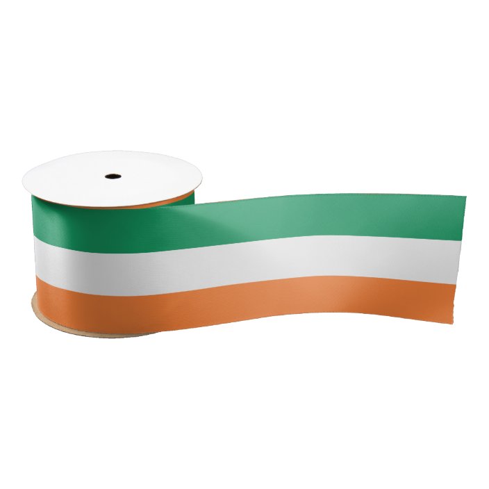 Irish Flag St Patricks Day Satin Ribbon | Zazzle.com