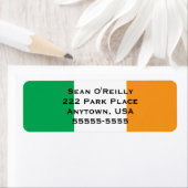 Irish Flag Tricolour Return Address Label Template | Zazzle