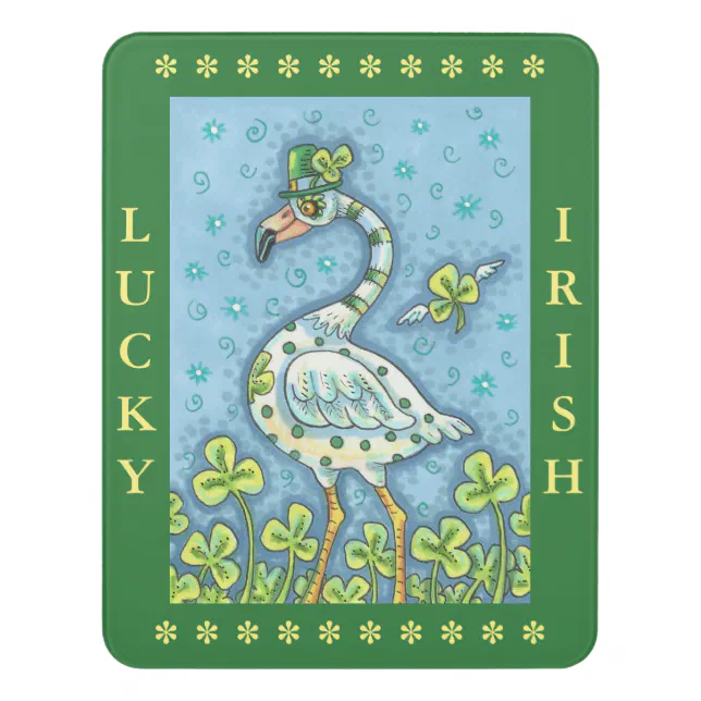 IRISH FLAMINGO ST. PATRICK'S DAY DOOR / ROOM SIGN | Zazzle