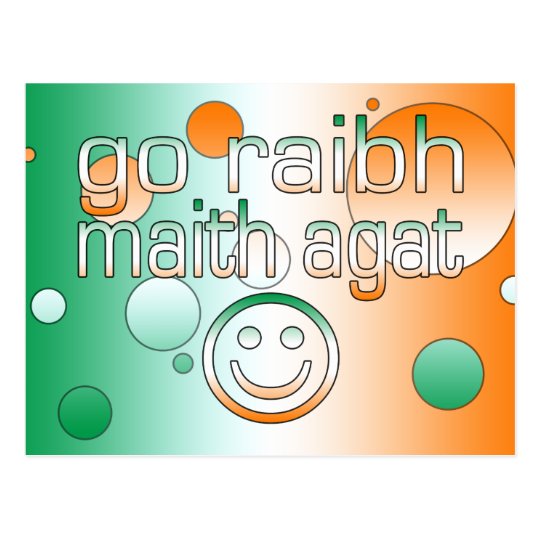 Irish Gaelic Gifts Thank You / Go Raibh Maith Agat Postcard | Zazzle.com