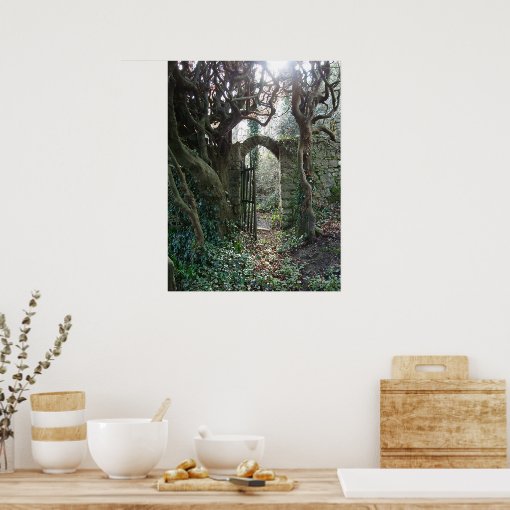 Irish Garden Gate Poster | Zazzle