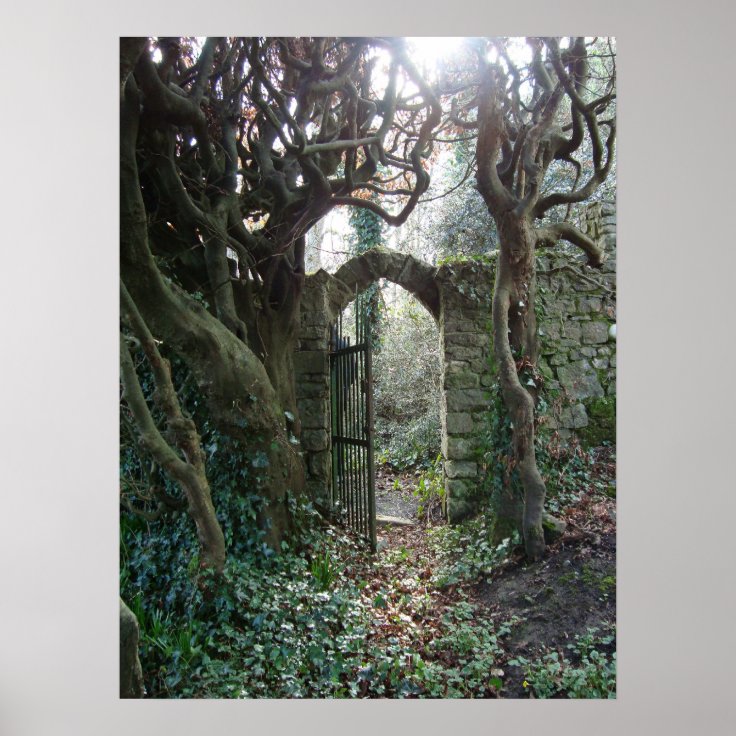 Irish Garden Gate Poster | Zazzle
