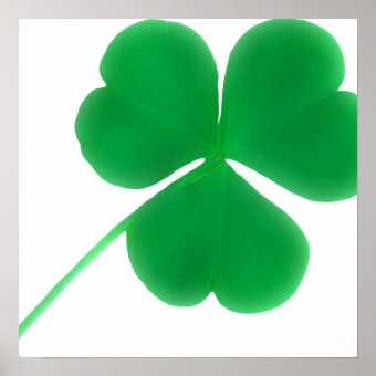 Irish Green Shamrock Simple | St. Patrick's Day Poster | Zazzle