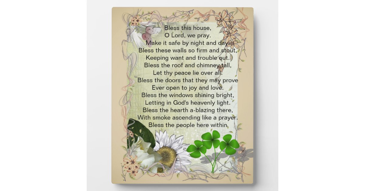 Irish House Blessing plaque | Zazzle
