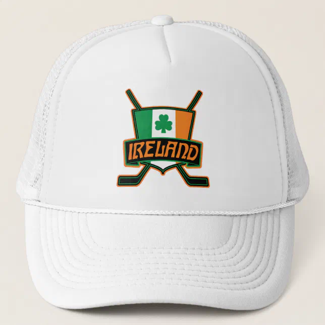 Irish Ice Hockey Flag Logo Trucker Hat | Zazzle
